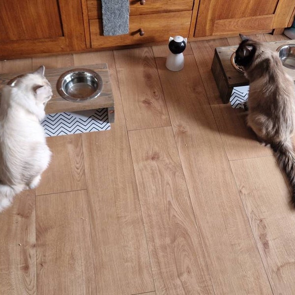 Handmade Tall Wooden Raised Pet Dog Bowl Stand Table Bespoke - Etsy UK