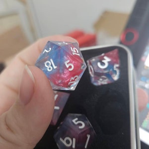 Cosmic Starlight DND Dice , Galaxy Space Sharp Edge Dice Set,blue ...