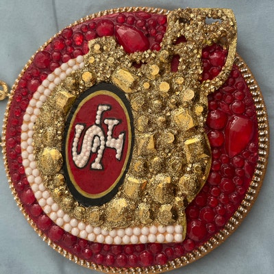 49ers Red and Black Bling Chain San Francisco 49ers Chain San - Etsy