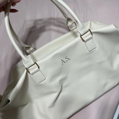 Personalised Bag With Initials, Weekender Holdall Initials, Faux ...
