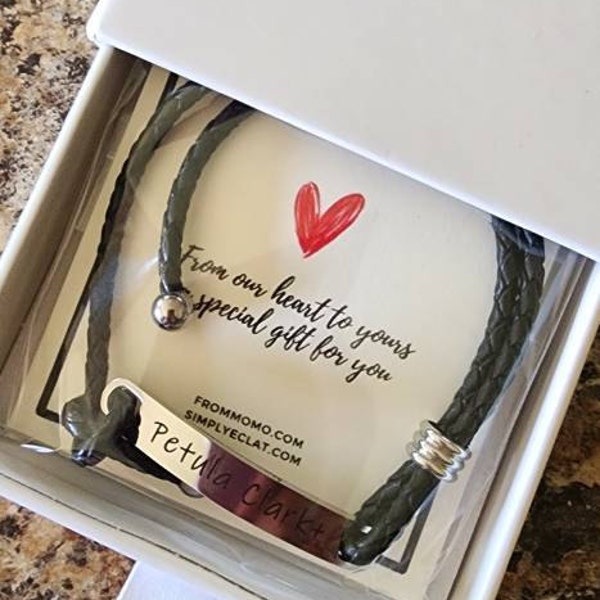 Classy Personalized Leather Bracelet for Women, Valentine Gift, Unisex ...