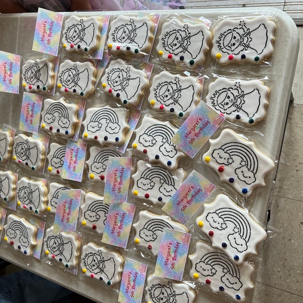 Paint Your Own Rainbow Cookie - PYO Cookie - Rainbow Cookie - 12 ...