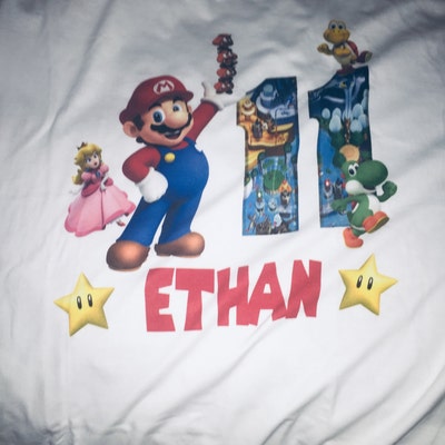 Super Mario Birthday Shirt for Boys , Super Mario Custom Shirt, Super ...