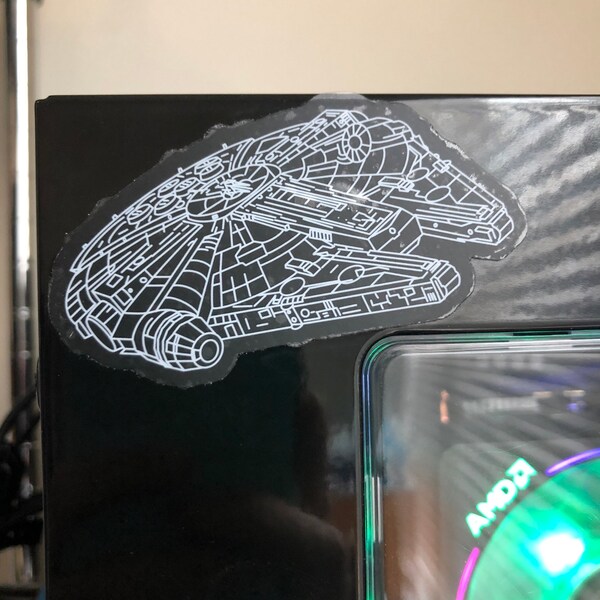 Millennium Falcon Clear Sticker Star Wars Sticker Disney Sticker Star ...