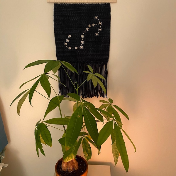 Scorpio Woven Wall Hanging, Constellation Star Tapestry Boho Decor ...