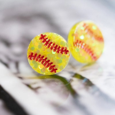 OUTFIELD YELLOW 1MM Softball Yellow Glitter Color Shift 1MM Hex Chunky ...