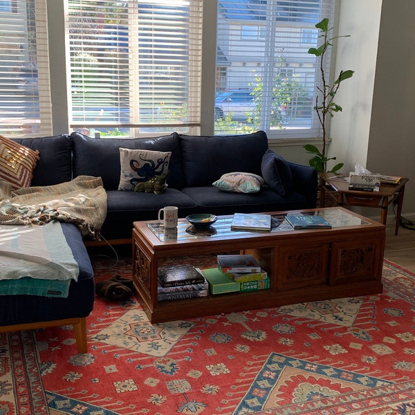 Vintage Anatolia Carpet 8′ X 11’8” Peach Distressed Wool Traditional ...