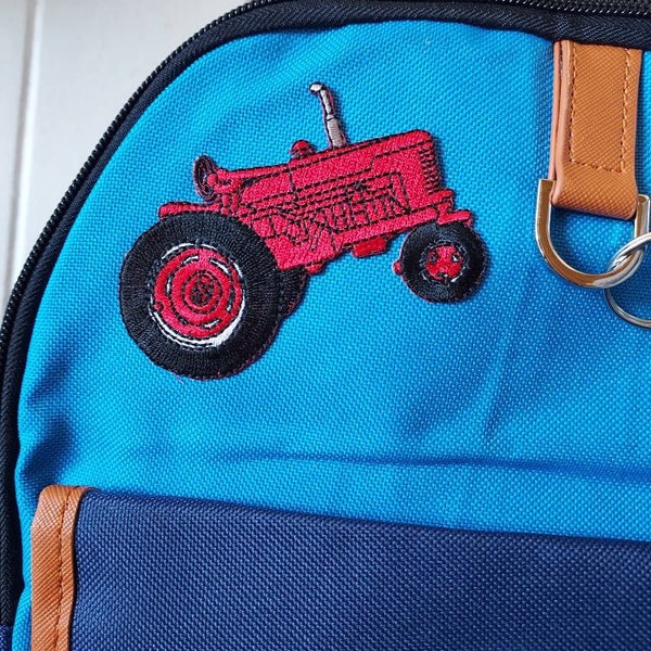 Tractor Applique Patch - Farm Equipment Farmer Embroidered Badge 3.5 ...