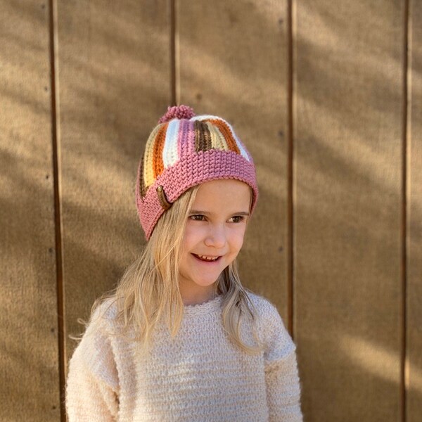 Crochet PATTERN - the Hillside Beanie With Pom-pom (18" Doll, Toddler ...