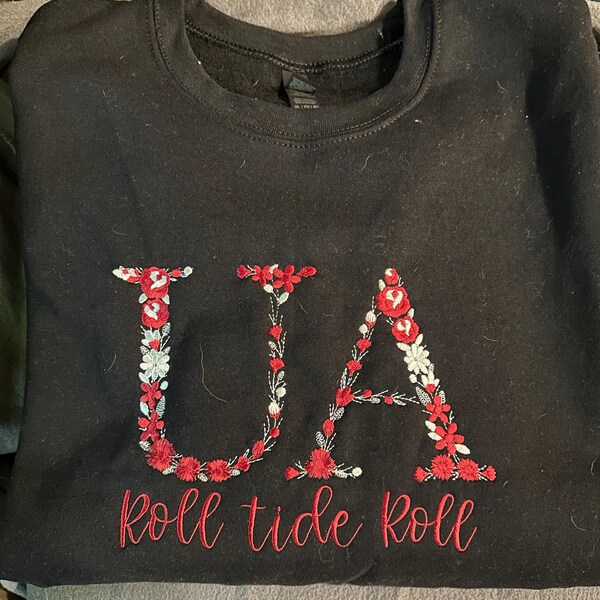 Bama Embroidered Sweatshirt & Tshirt Alabama Crimson Tide College Team ...