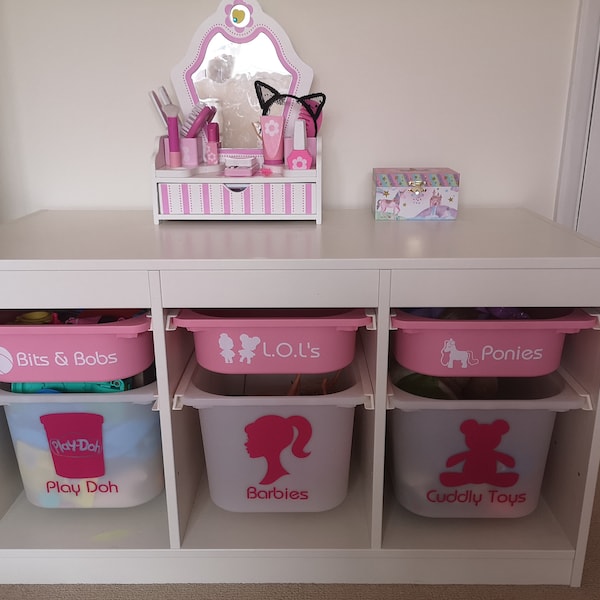 Toy Storage Decals | Plastic Toy Box Labels | Self-adhesive ...