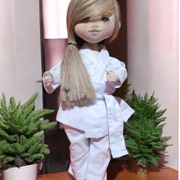 PDF Pattern Rag Doll With Face Template Sewing 16 Inch Rag Doll Aurelia ...