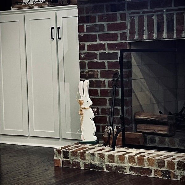 Rustic Slender Solid Wood Easter Bunny. - Etsy