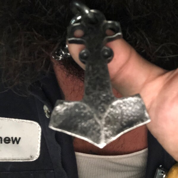 Hand-forged Steel Viking MJOLNIR Thor's Hammer Pendant --- Norse ...