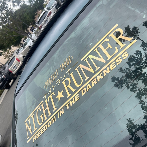 Night Runner Decal Sticker - Freedom in the Darkness (windshield ...