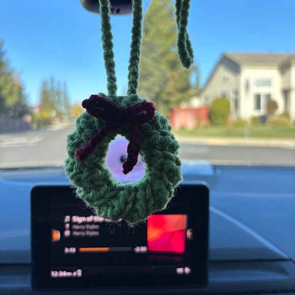 Cherry Car Charm Cherry Car Accessories Car Charm Crochet Cherry Charms ...