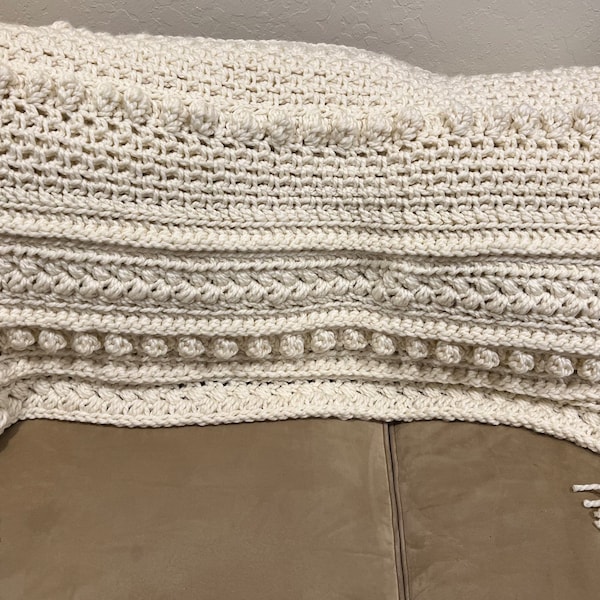 Wintertide Throw Blanket Crochet Pattern, Chunky Stitch Sampler Throw ...