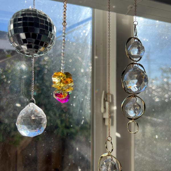 Aurora Borealis Crystal Prism Ball Suncatcher Window Hanging,rainbow ...