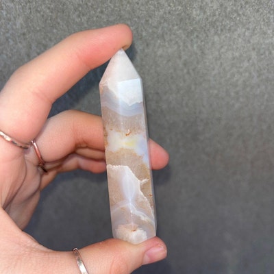 Flower Agate Point, Small Cherry Blossom Agate Point, Sakura Agate ...