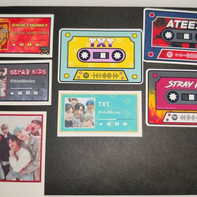 Kpop Groups Cassette Journal Stickers With Music Scan Code INDIVIDUAL ...