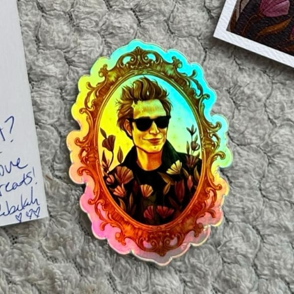 Sparkly Edward Cullen Twilight Glitter Sticker - Etsy