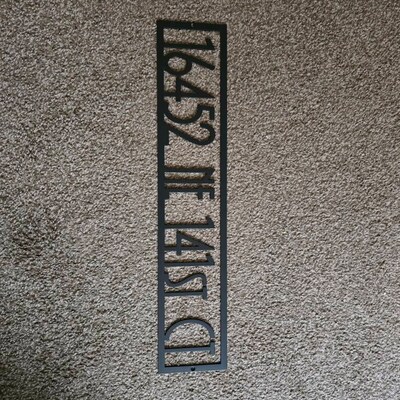 Rustic Metal House Number, Metal Sign, Custom Sign, Pine Tree, House ...