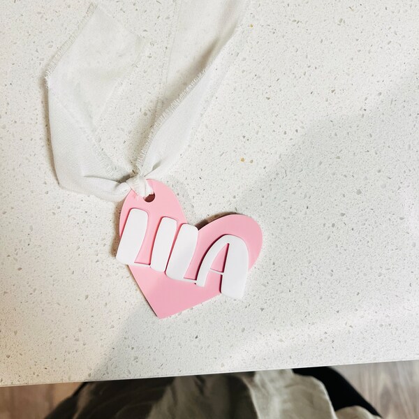 Valentines Name Tag, Valentines Heart Name Tags, Acrylic Heart Name ...