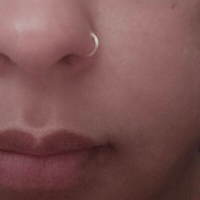 Silver Nose Ring, Size Options, Tiny Nose Hoop, Subtle Nose Hoop, Nose ...