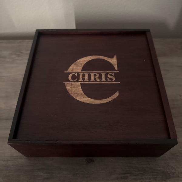 Groomsmen Gifts Box, Empty Personalized Groomsmen Gift Box, Wooden Gift ...