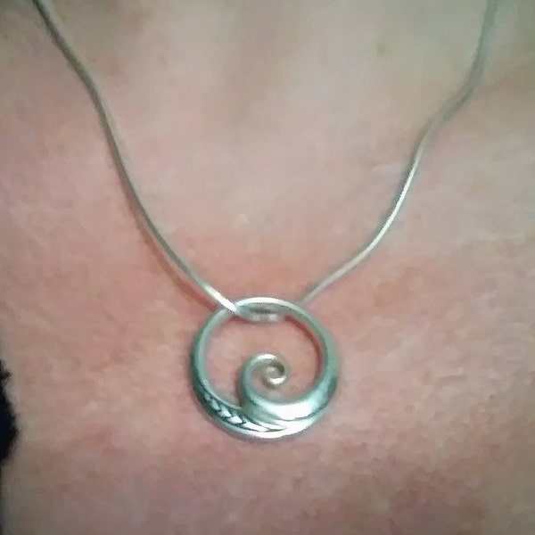 Sterling Silver Maori Koru Pendant~ Wave Pendant, Connections With the ...