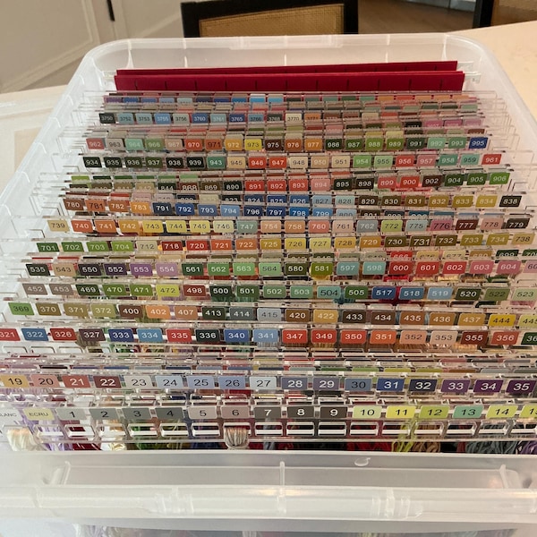 132-count Clear Acrylic Floss Chip Storage Box–ideal Gift for Stitchers ...