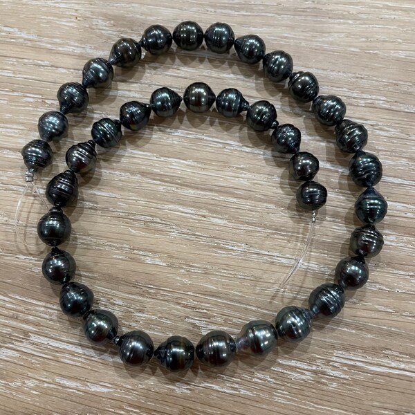 11-12mm Tahitian Pearl Drop With High Luster and Natural Color With ...