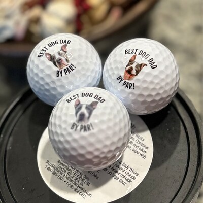 Custom Golf Balls, Dad Golf Ball, Dog Face Golf Balls, Custom Dog Gift ...
