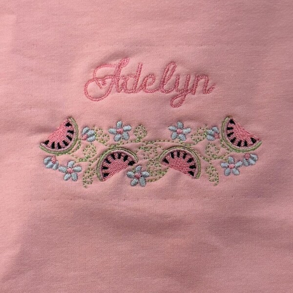 Watermelon Vine Name Frame Machine Embroidery Design - Etsy