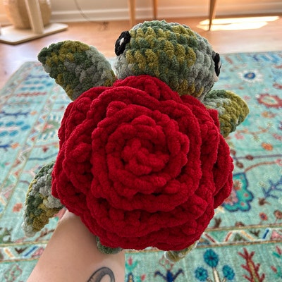 Rose Turtle Crochet Pattern PDF Download Beginner Friendly - Etsy