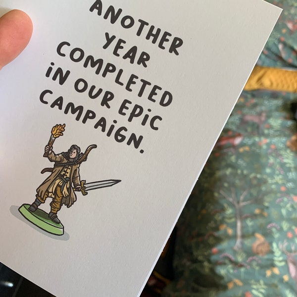 D&D Birthday Card / Tabletop Gaming Birthday Card / Fantasy Gaming Card ...