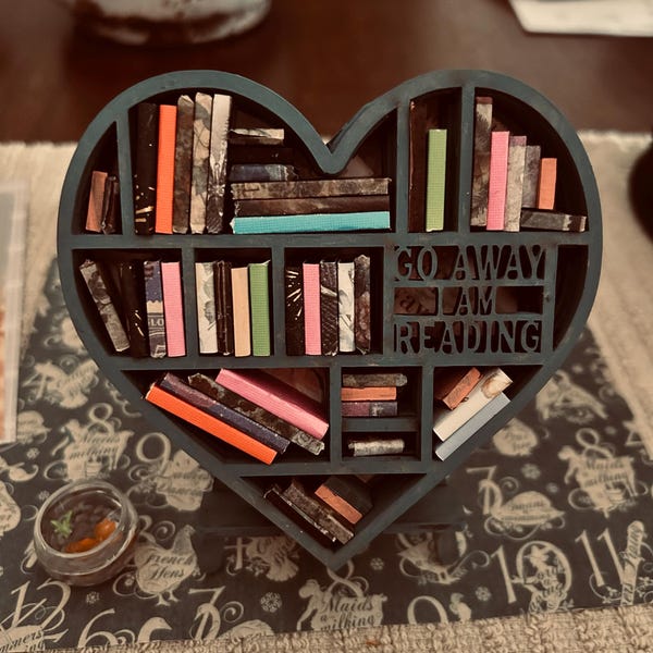 Heart Shaped Mini Library Book Shelf DIY Kit | Laser Cut Wood Blanks - Etsy