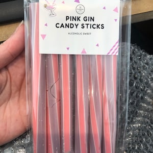 Pink Gin Drink Stirrers Cocktail Stirrers Gift for Her Alcoholic Sweets ...