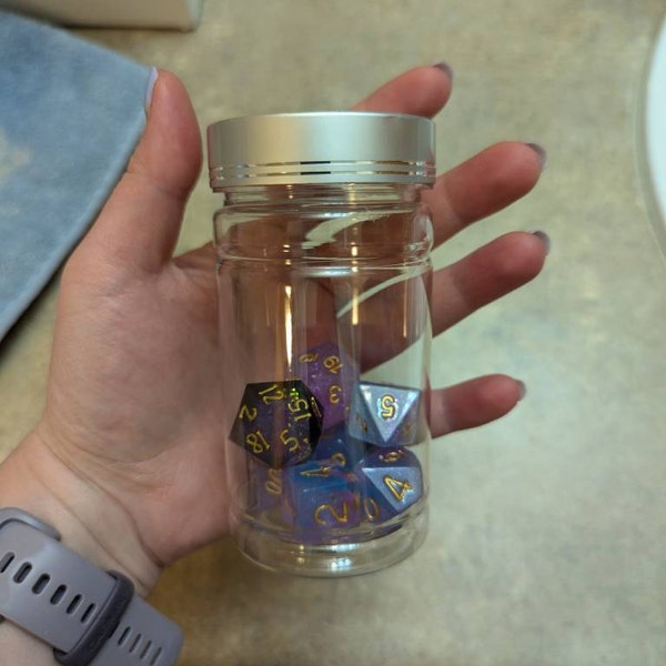 Display Bottles for 7 and 11 Dice Sets | Holds Resin and Metal Dice ...