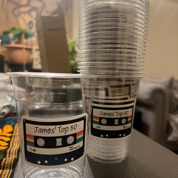 Personalized Retro Cassette Tape Stickers Set - Personalized Decals ...