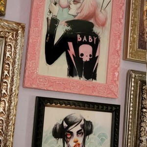 Victorian Picture Frames Pink Purple Glossy Lacquer Ornate - Etsy