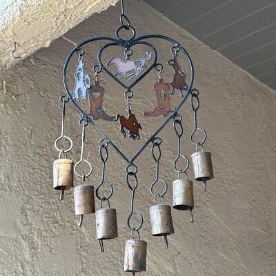 Horse Art Horse Lover Gift Equine Wall Hanging Wind Chimes Cowgirl ...