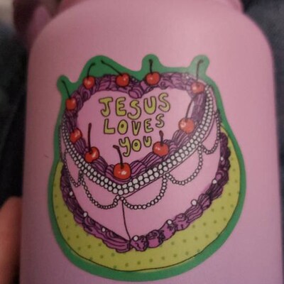 Surfing Jesus Waterproof Christian Sticker Faith Verse Bible Sticker ...