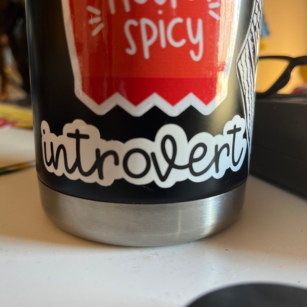Introvert Sticker, Introvert Decal, Sarcastic Stickers, Laptop Decal ...