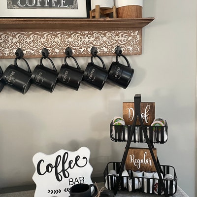 Mini Coffee Signs L Tiered Tray Signs L Coffee Decor L Kitchen Decor L ...