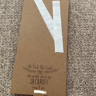 Wedding Favour Idea. Scratch Card Holder. Lottery Ticket Wallet ...