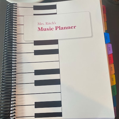 Music Teacher Planner Printable Musician Journal Piano Violin Guitar ...