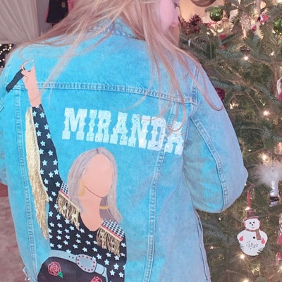 Custom Painted Jean Jacket Baseball Jacket Football Jacket Basketball ...
