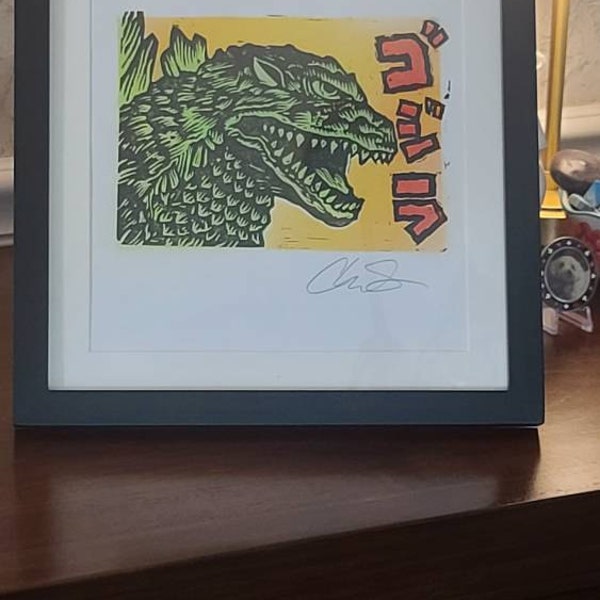 Godzilla Signed Handmade Prints Monster Japan Kaiju Mothra Rodan Pop ...