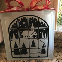 Christmas SVG, Christmas Window Svg, Glass Block SVG Cut File ...